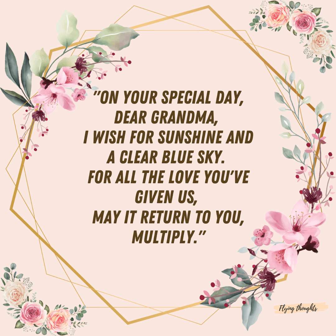 Heartfelt Birthday Greetings for Grandmother